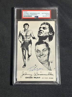 Johnny Weissmuller Autographed Biography Caesar’s Palace Print 5x7 ...