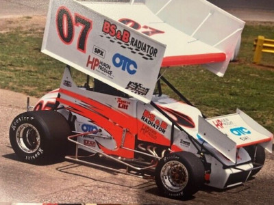 VINTAGE RACING PHOTO 8X10; PAVEMENT WINGED SPRINT CAR; RYAN LITT ...