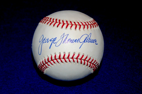 RARE STUNNING TOM SEAVER SIGNED OMLB AUTO "GEORGE THOMAS SEAVER" HOF ...