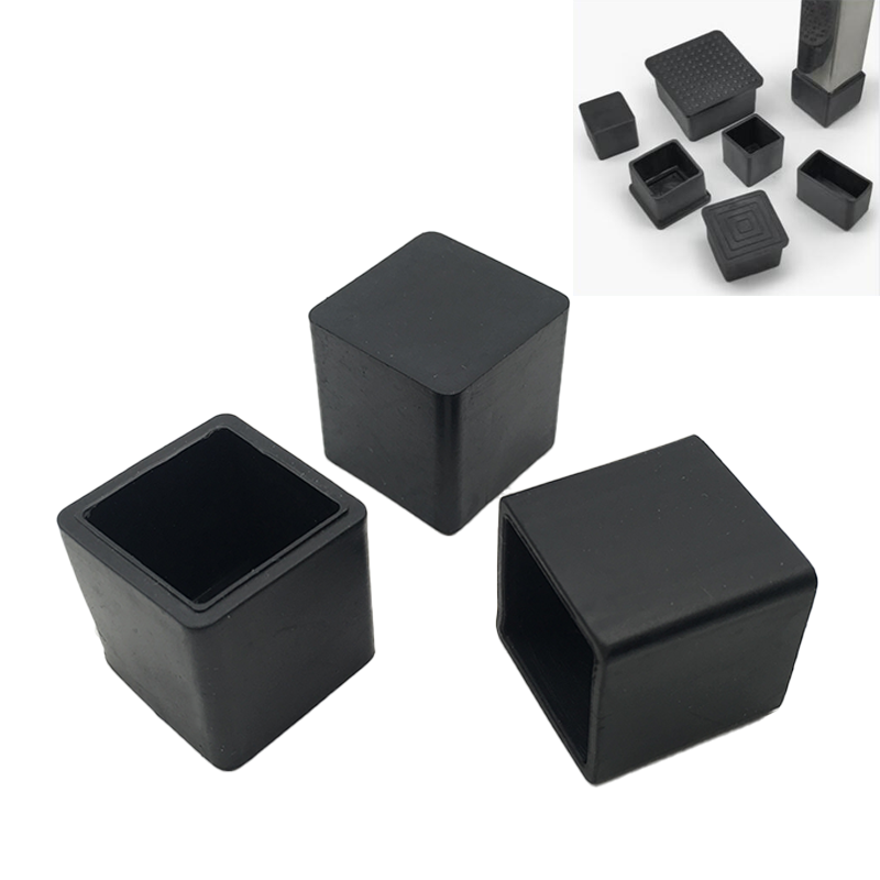 Square/Rectangle Rubber Chair Ferrule AntiScratch Floor Protector Table ...