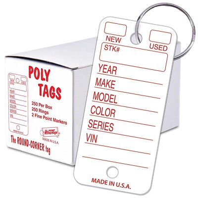Versa-Tags Poly Key Tags, Plastic Key Tags Tear Proof Design ...