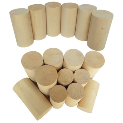 30mm~50mm Diameter New Natural Wood Cylinder Block Wooden DIY Craft Toy ...
