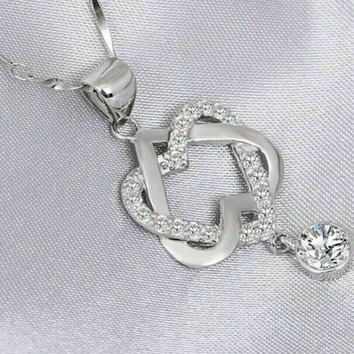 2Ct Round Simulated Diamond Valentine Gift For His Pendant 14K White ...
