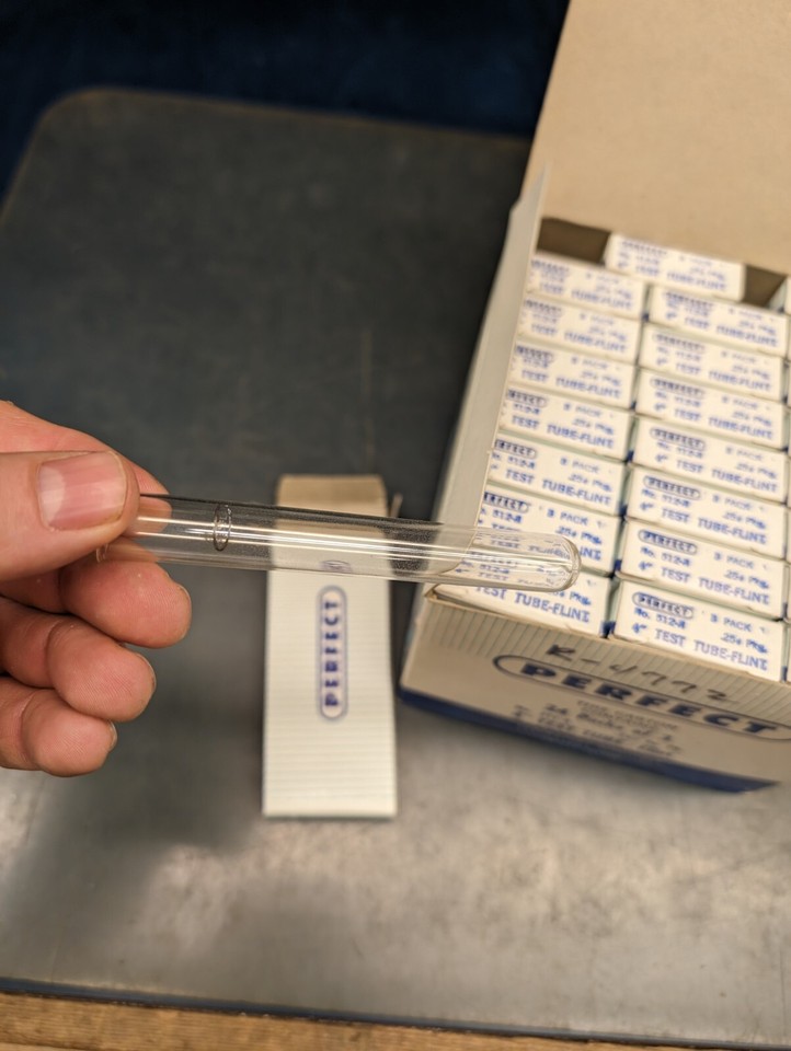 Vintage Original Perfect Brand 512-A Glass Test Tubes 4" Laboratory ...