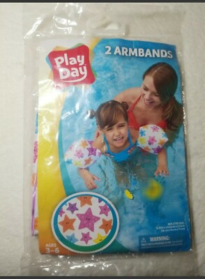 Toddler Play Day Starfish Swimming Inflatable 1 Pair Armbands floaties ...