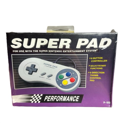 Super Nintendo SNES Super Pad Controller by Performance P-032 SEALED 6 ...