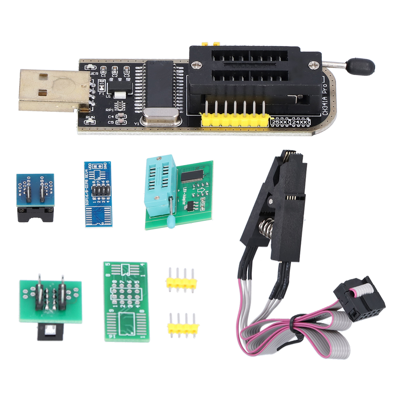 Flash Chip Test Clip Set Programmer Mainboard With SOIC/SOP Pin Format ...