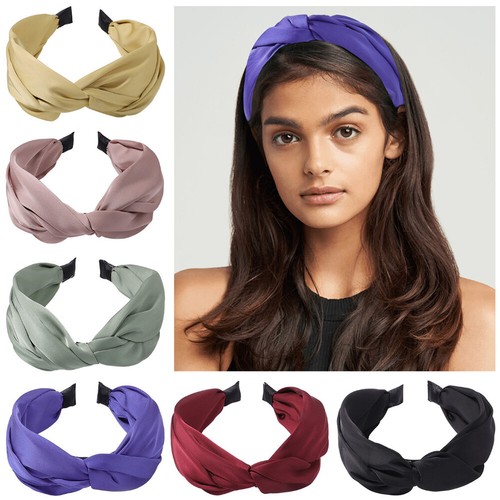 Solid Color Hair Band Twisted Knotted Headband Hair Hoop Hairband For ...