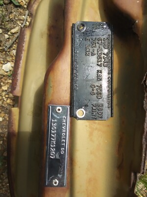 1967 CHEVROLET CHEVELLE COWL TRIM TAG PACKAGE | eBay