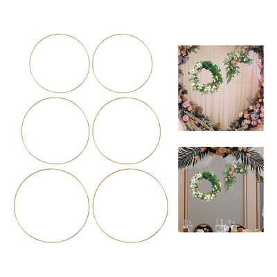 2Pcs Round Metal Hoop Wreath Frame, Craft Hoop Rings for DIY Wall ...