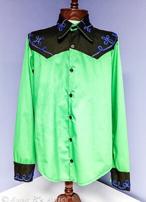 Cowboy Shirt Men's Asso Color Western Style Embroidered Costume Shirts ...