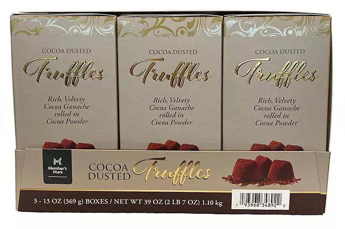 2 Packs Member's Mark Cocoa Dusted Truffles 3 ct 39 oz Each Pack, Total ...