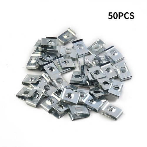 50pcs Universal Car U-Clips Fasteners Thread Metal Clips Panel ...