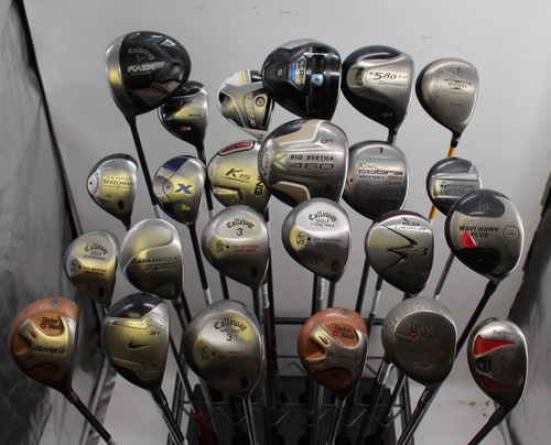 Lot of 24 Golf Clubs — Assorted Brands Lengths Lofts & Flexes Left ...