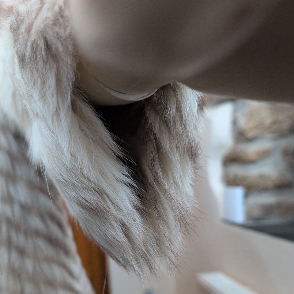 Beautiful genuine Arctic and silver Fox Fur Coat | eBay UK