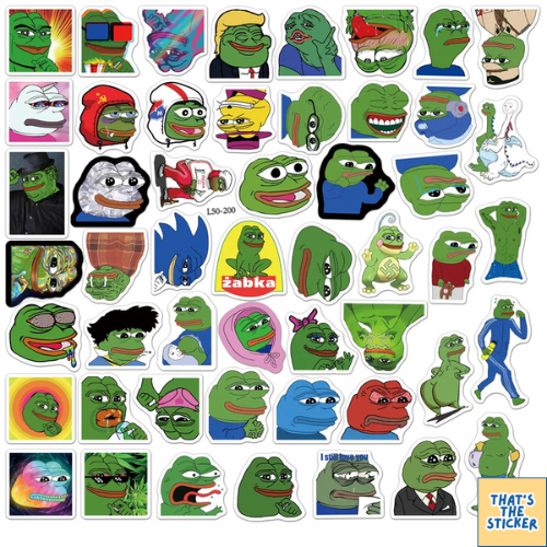 Pepe the Frog Stickers x 50 (Self Adhesive) Funny Meme (A4) | eBay UK