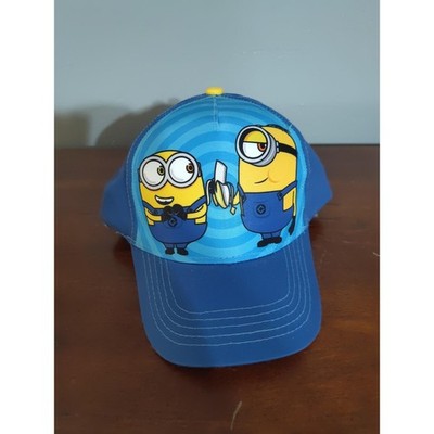 Disney Kids Minions Baseball Snapback Hat Blue Yellow Adjustable OSFM ...