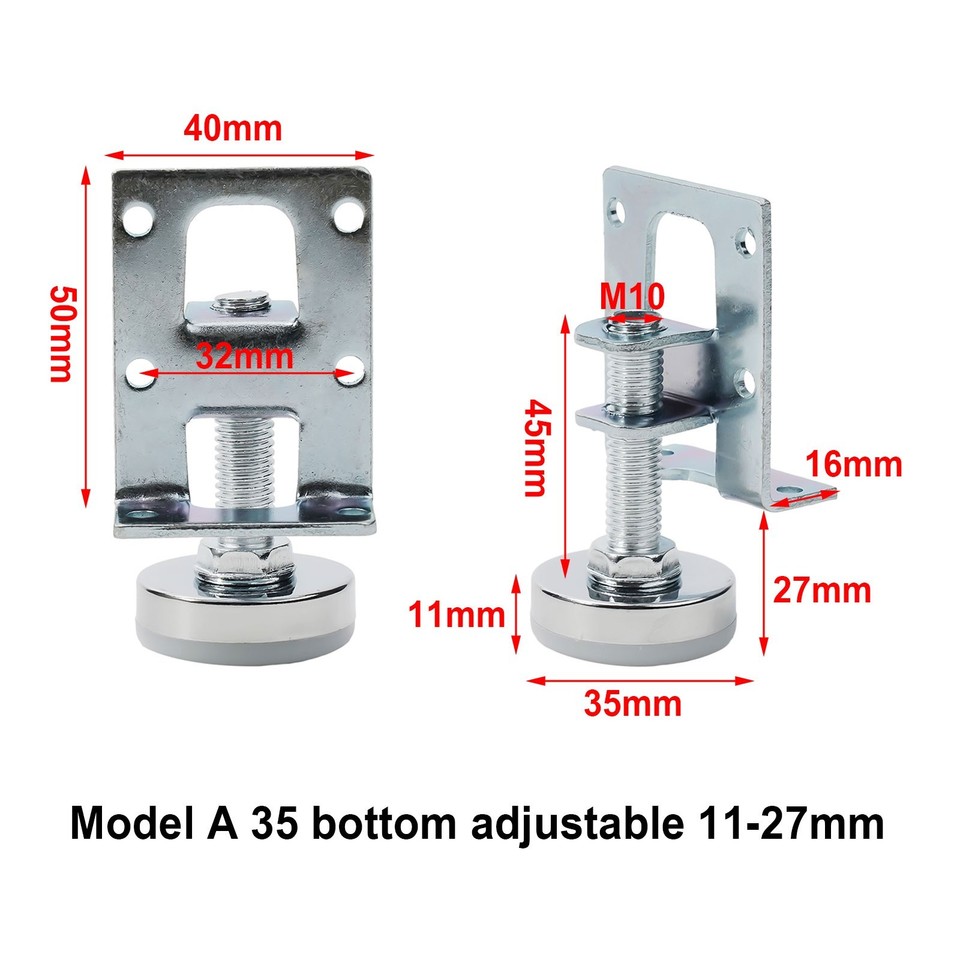 1x Heavy-Duty Furniture Levelers, Leveling Feet Adjustable Leveler Legs ...