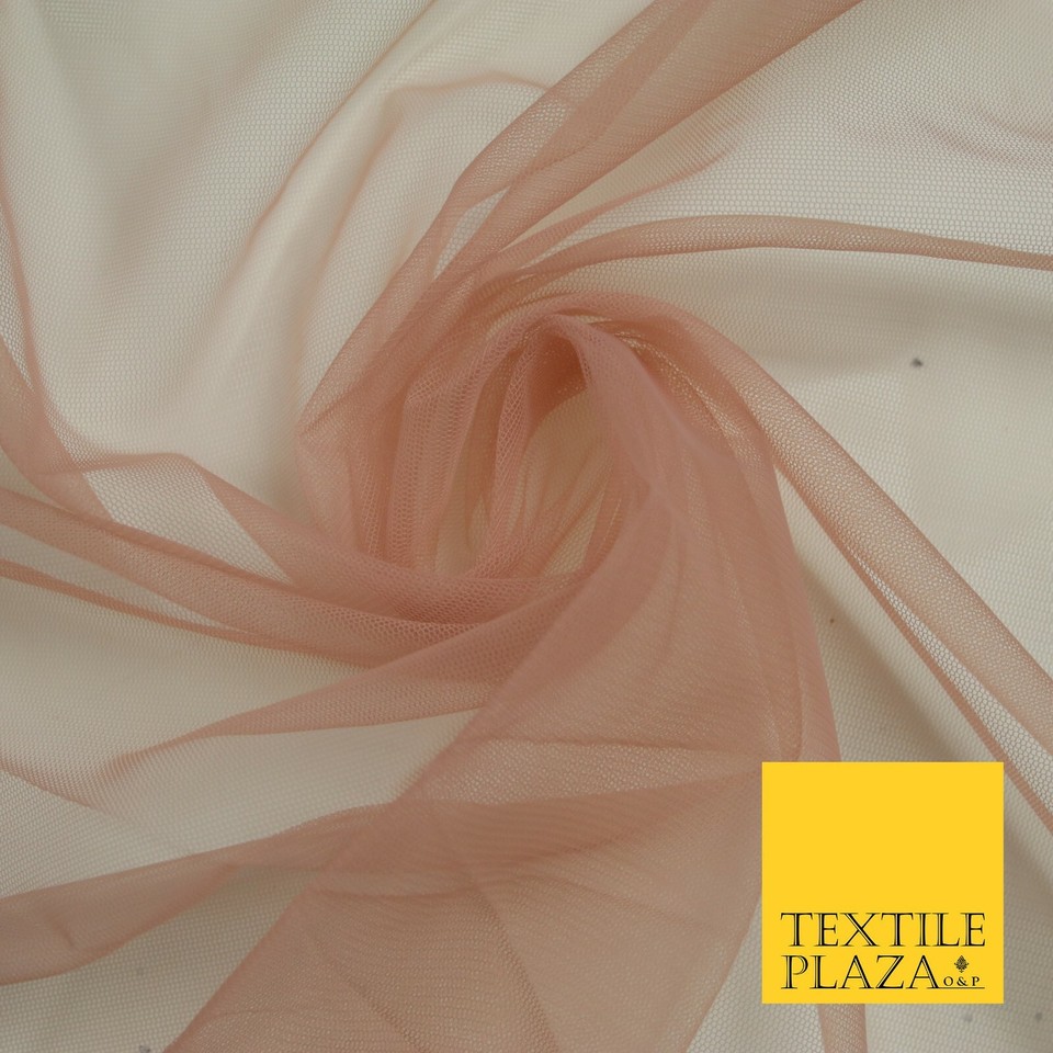 OVER 90 COLOURS - Soft Plain Sheer Tulle Net Fabric Tutu Fairy Veil ...
