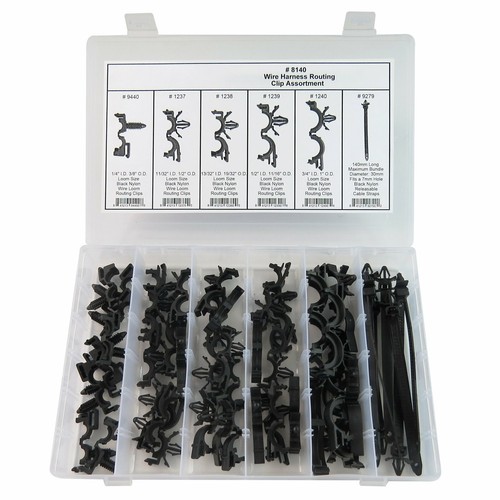 54 x Wiring Harness Wire Loom Routing Clips Assortment Convoluted ...