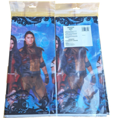 Lot Of 2 Descendants 3 Table Cover ~ Disney Plastic Table Cover ...
