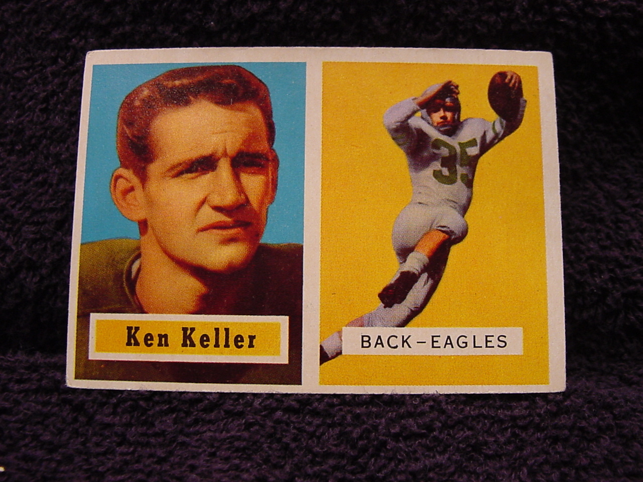 BEAUTIFUL 1957 Topps #111 Ken Keller Card, Philadelphia Eagles, VERY ...