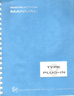 Tektronix Type O Operational Amplifier Plug-in Manual 070-323 | eBay
