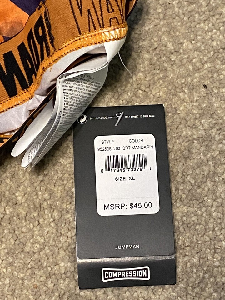 NEW Boy’s XL Jordan Compression Tights Fitted Base Layer Athletic Pants ...