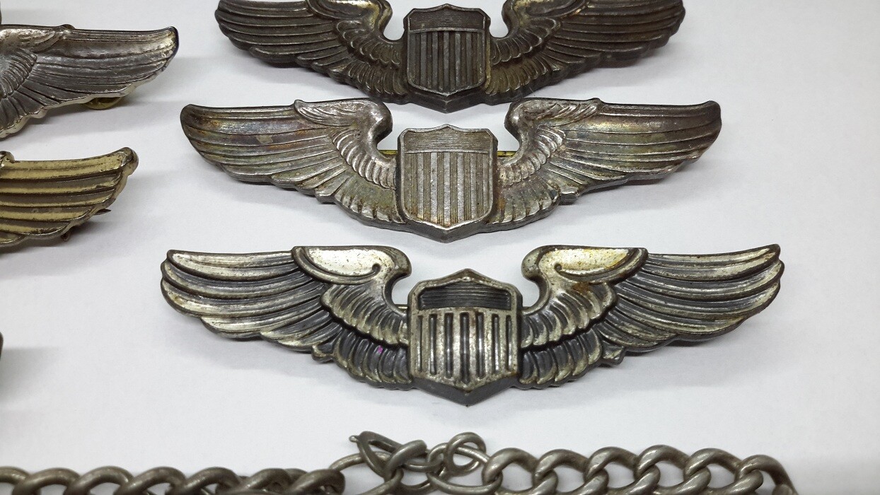 Vintage Sterling Silver 925 WWII ERA Military Wings Pin. NS Meyer ...