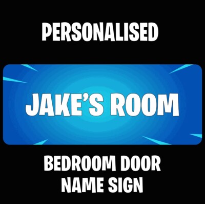 Personalised Sign Fortnite Themed Children’s Bedroom Door Name Plaque ...