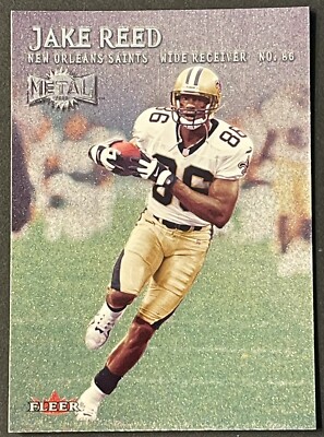 2000 Metal Football Card #176 Jake Reed New Orleans Saints | eBay