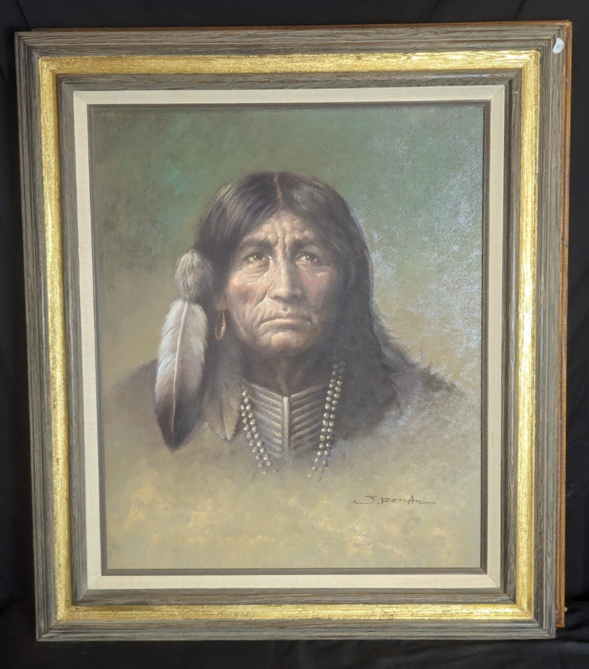 J. ROMAN NATIVE AMERICAN OIL PAINTINGS SIGNED BY ARTIST | eBay