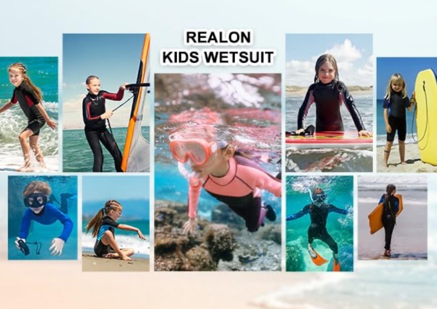 Kids Wetsuit Unisex Toddler Youth Girls Boys 3mm Shorty Size XS Black ...