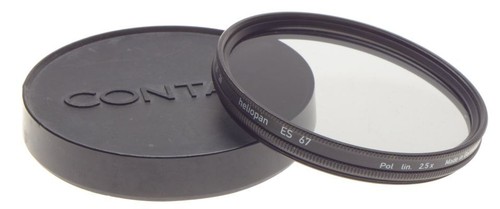 Carl Zeiss CONTAX front lens cap with HELIOPLAN 67 Pol. Lin. 2.5x lens ...
