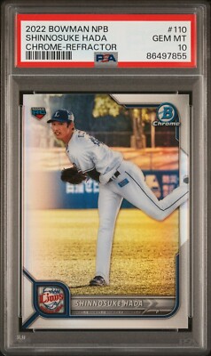 2022 Bowman NPB Nippon Professional Chrome Refractor Shinnosuke Hada ...