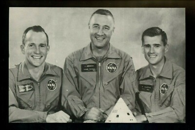 Space postcard Astronauts Roger Chaffee Project Apollo Grissom White ...
