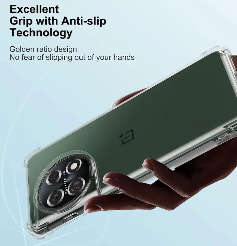 For OnePlus 12 12R 11 10T 10 Pro 8 Pro Slim Clear Shockproof TPU Back ...