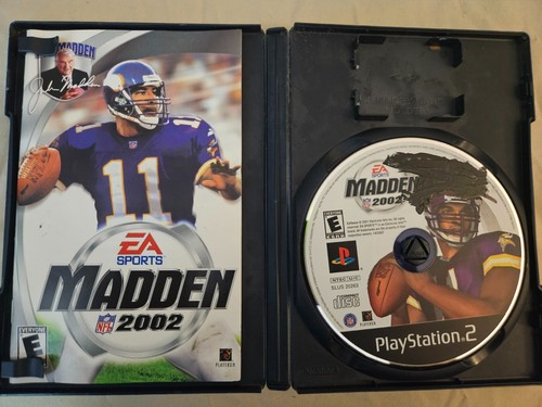 Madden NFL 2002 (PS2) DISC MANUAL & COVER ART ONLY! NO TRACKING! READ ...