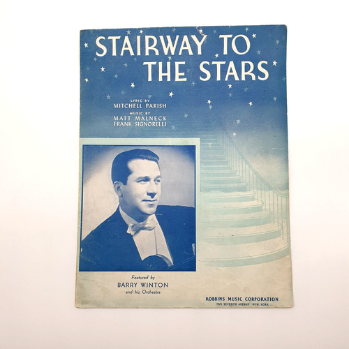 Stairway To The Stars Vintage Sheet Music Piano Parish Malneck Barry ...
