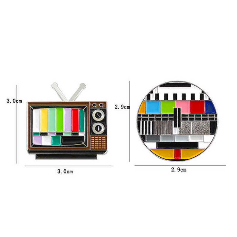 Nostalgic Old School TV Test Pattern Enamel Lapel Pin Vintage ...