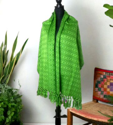 Beautiful Authentic Mexican Rebozo/Shawl (Green) | eBay