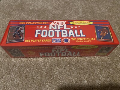NEW, MINT 1990 SCORE FOOTBALL FACTORY SEALED COMPLETE 660 CARD SET ...