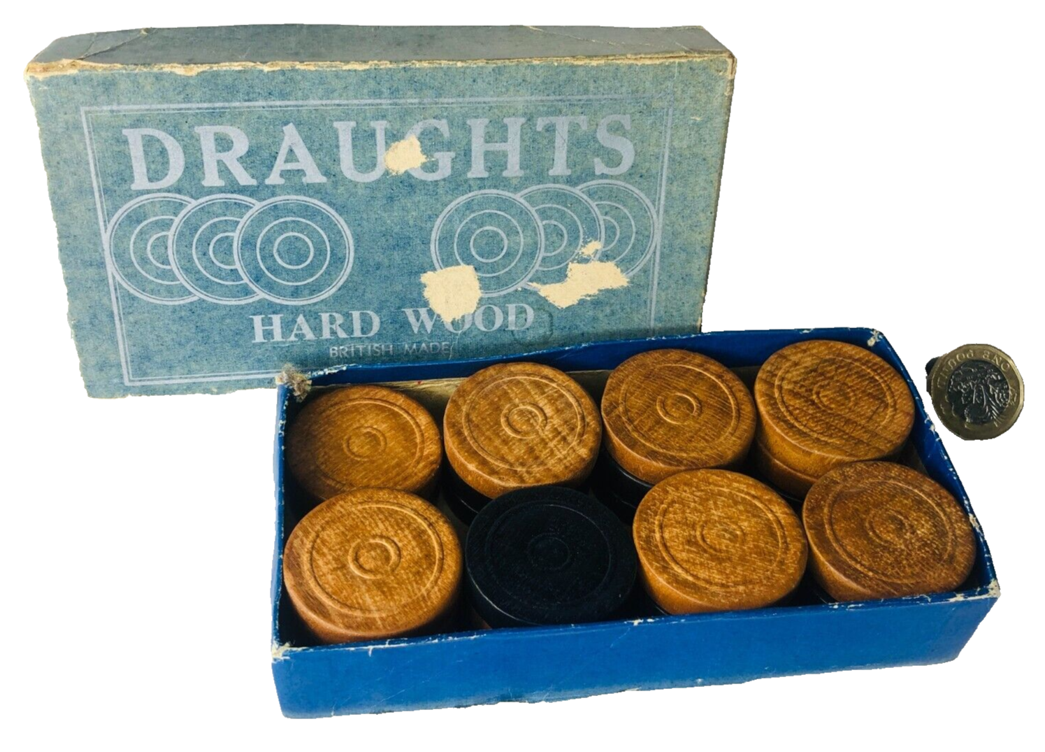 Board Game Draughts Vintage Counters Missing Board Missing 1 Counter ra ...