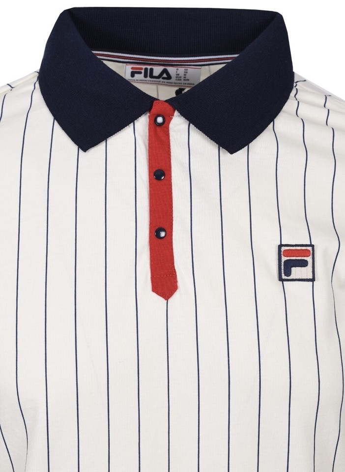 Fila Bjorn Borg BB1 Polo - Iconic Tennis Shirt - 100% Cotton - White | eBay