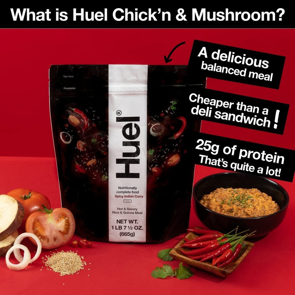 Huel Hot and Savory Instant Meal Replacement Spicy indian Cury | eBay
