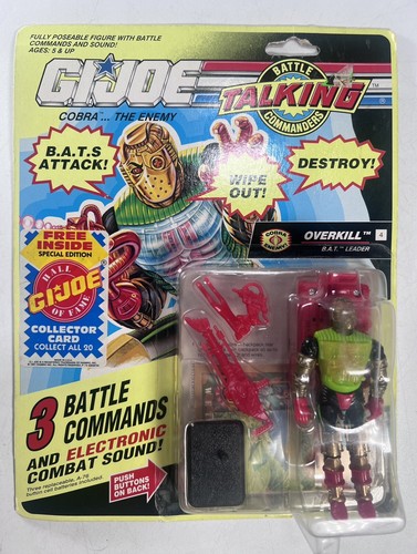Vintage 1991 ARAH GI JOE Talking Battle Comm OVERKILL 3.75" Figure MOC ...