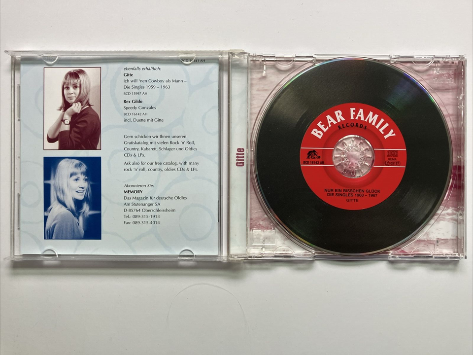 Gitte CD - The Singles 1963-1967 - Bear Family Records - Like New ...