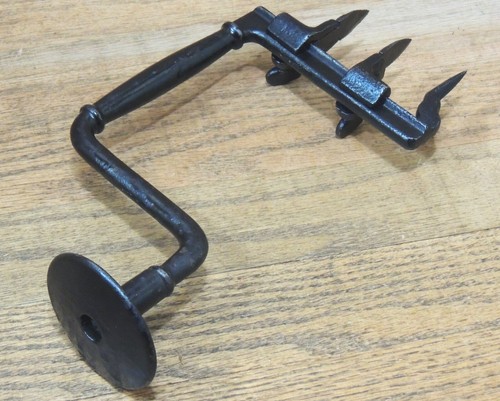 UNCOMMON 1883 HEYSINGER PATENT WASHER CUTTER BRACE- DRILL-ANTIQUE HAND ...