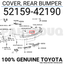 52159-42190 Toyota Cover Rear Bumper 5215942190 Genuine OEM Part for ...