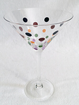 Pampered Chef DOTS 7-7/8" Martini Glass EUC Multiples Available | eBay